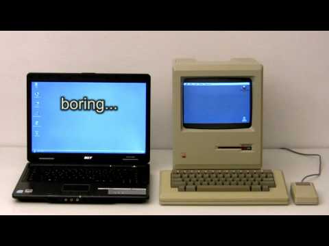 Video thumbnail for youtube video Mac de Apple del 84 vs. PC del 2007 ...